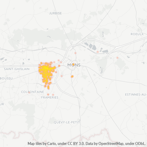 Code Postal 7012 - Mons, Région wallonne - Cybo
